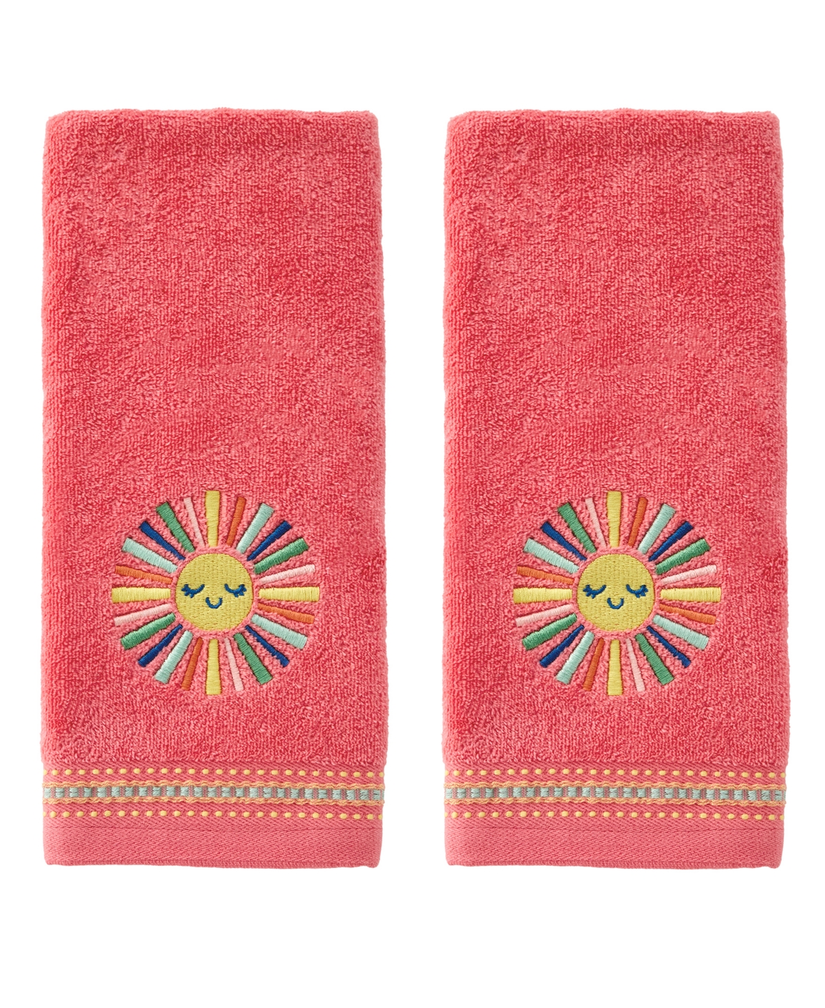 Click here for Skl Homme Colorful Sun Embroidered2-Pc.Hand Towel... prices