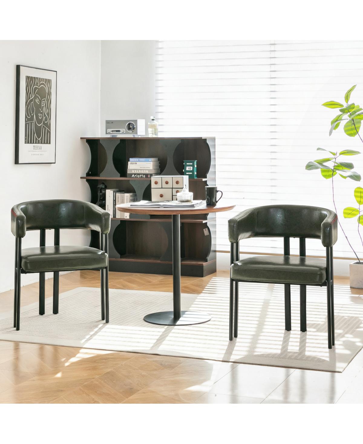 Click here for Streamdale Furniture Faux Leather Barrel Dining Ch... prices