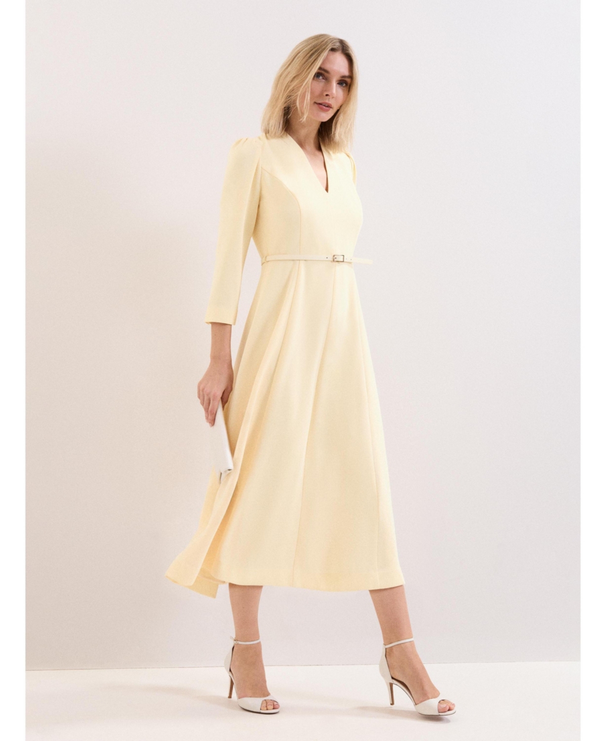 Click here for Phase Eight Womens Danielle Belted Midi Dress - Pa... prices