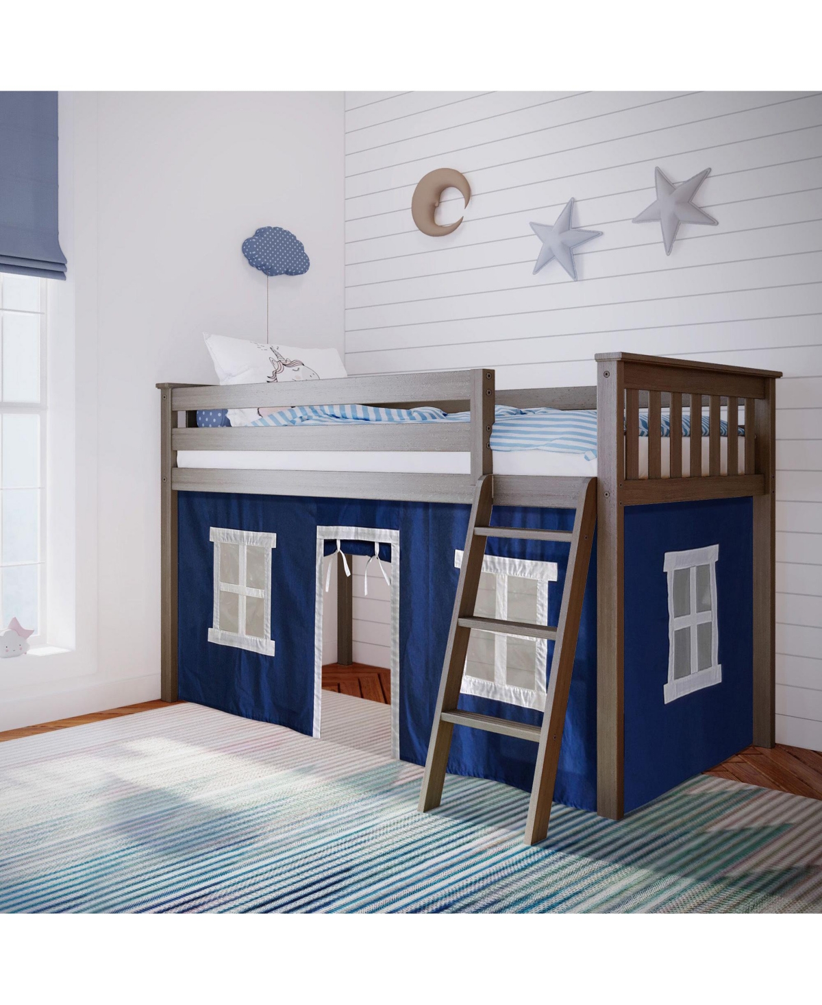Click here for Max & Lily Loft Bed  Low Solid Wood Twin Loft Bunk... prices