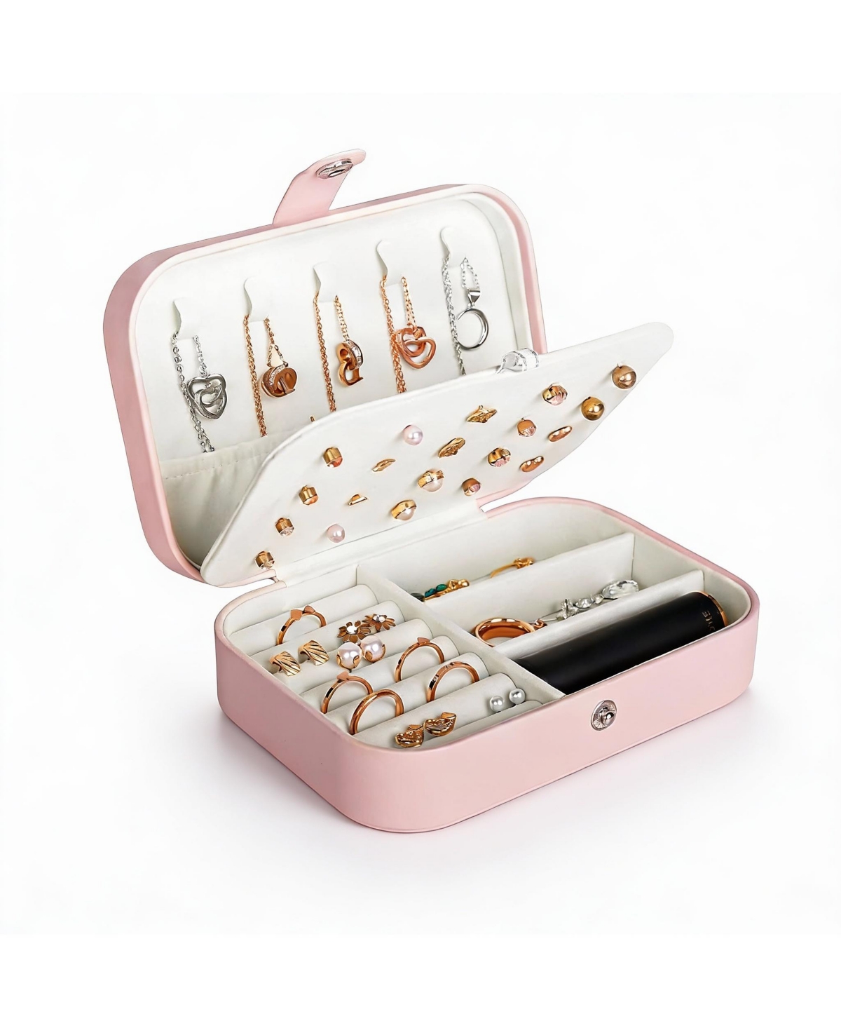 Click here for Yigii Pu Leather Mini Jewelry Box for Women - Pink prices
