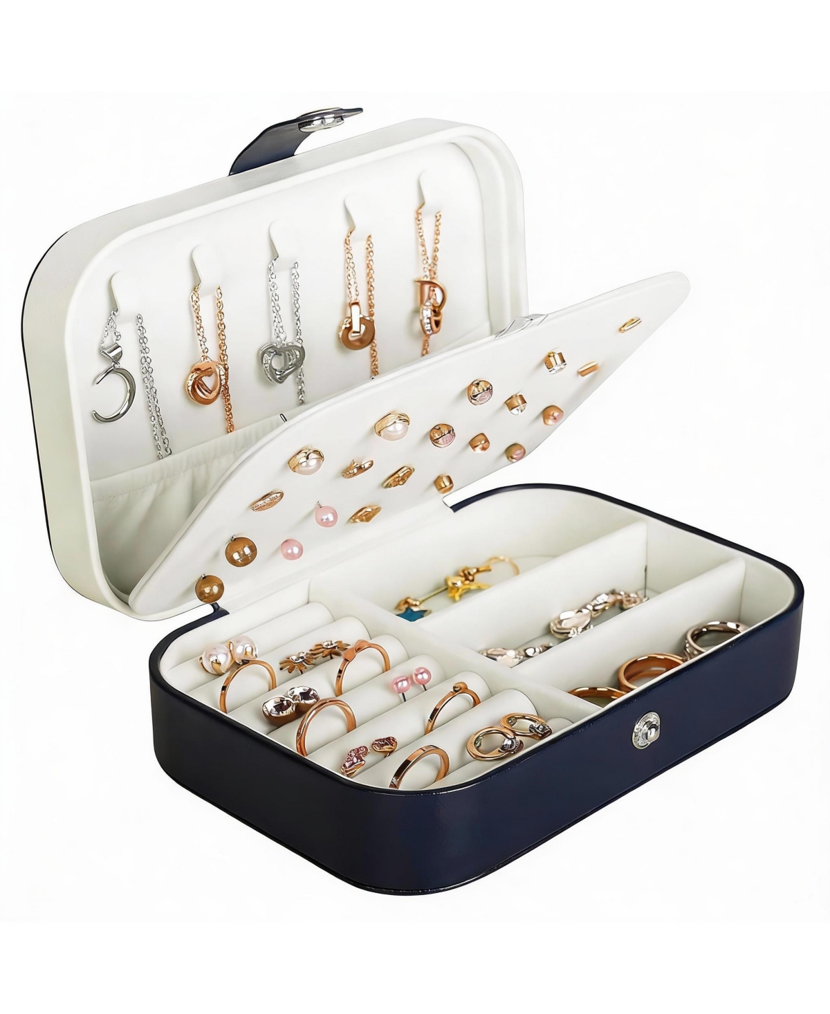 Click here for Yigii Pu Leather Mini Jewelry Box for Women - Blue prices