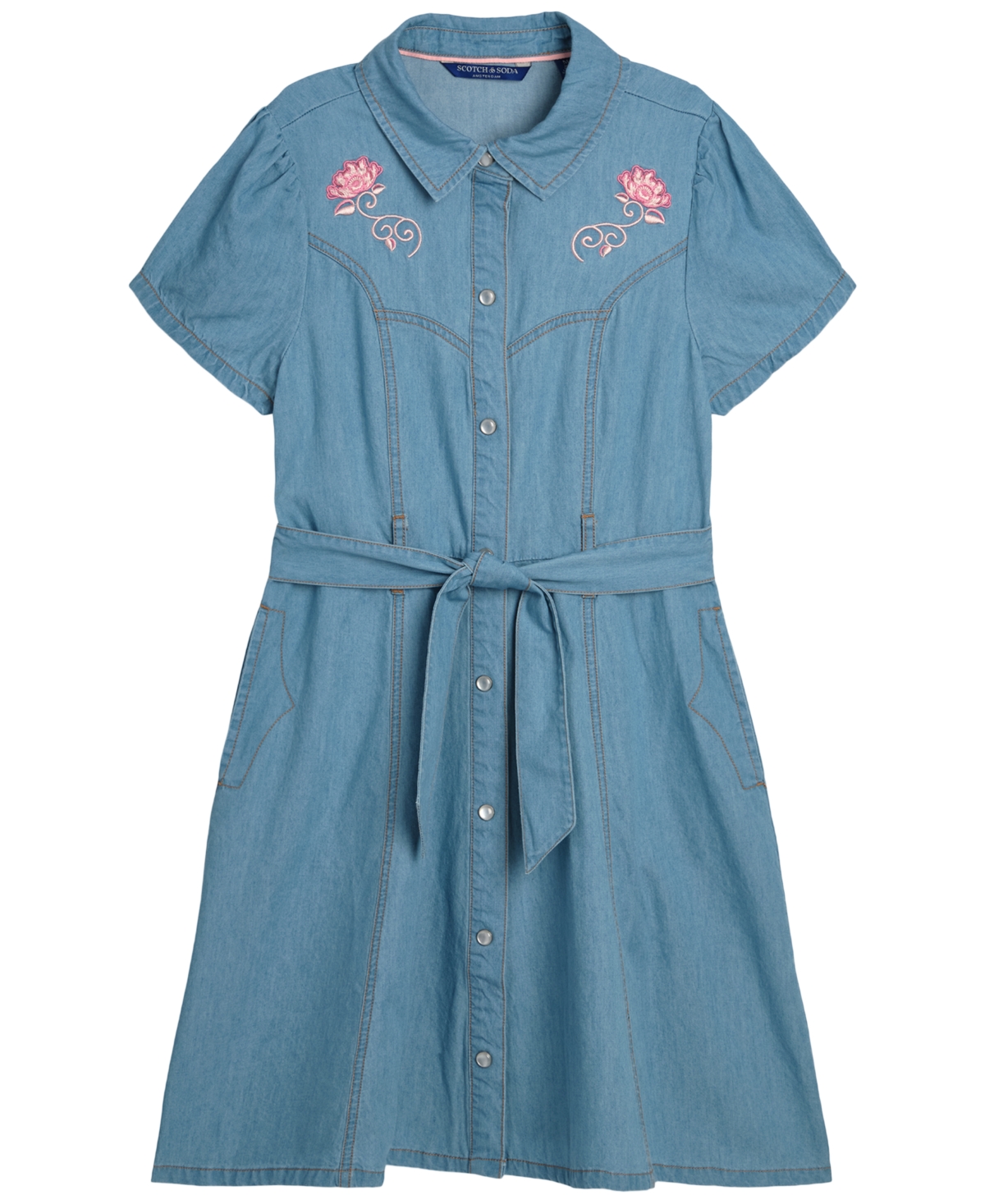 Click here for Scotch & Soda Girls 4-6X Denim Dress - Coastal Blu... prices