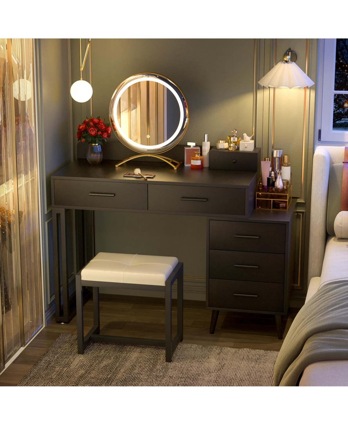 Click here for Aheaplus Vanity Desk with Mirror and Lights  Makeu... prices