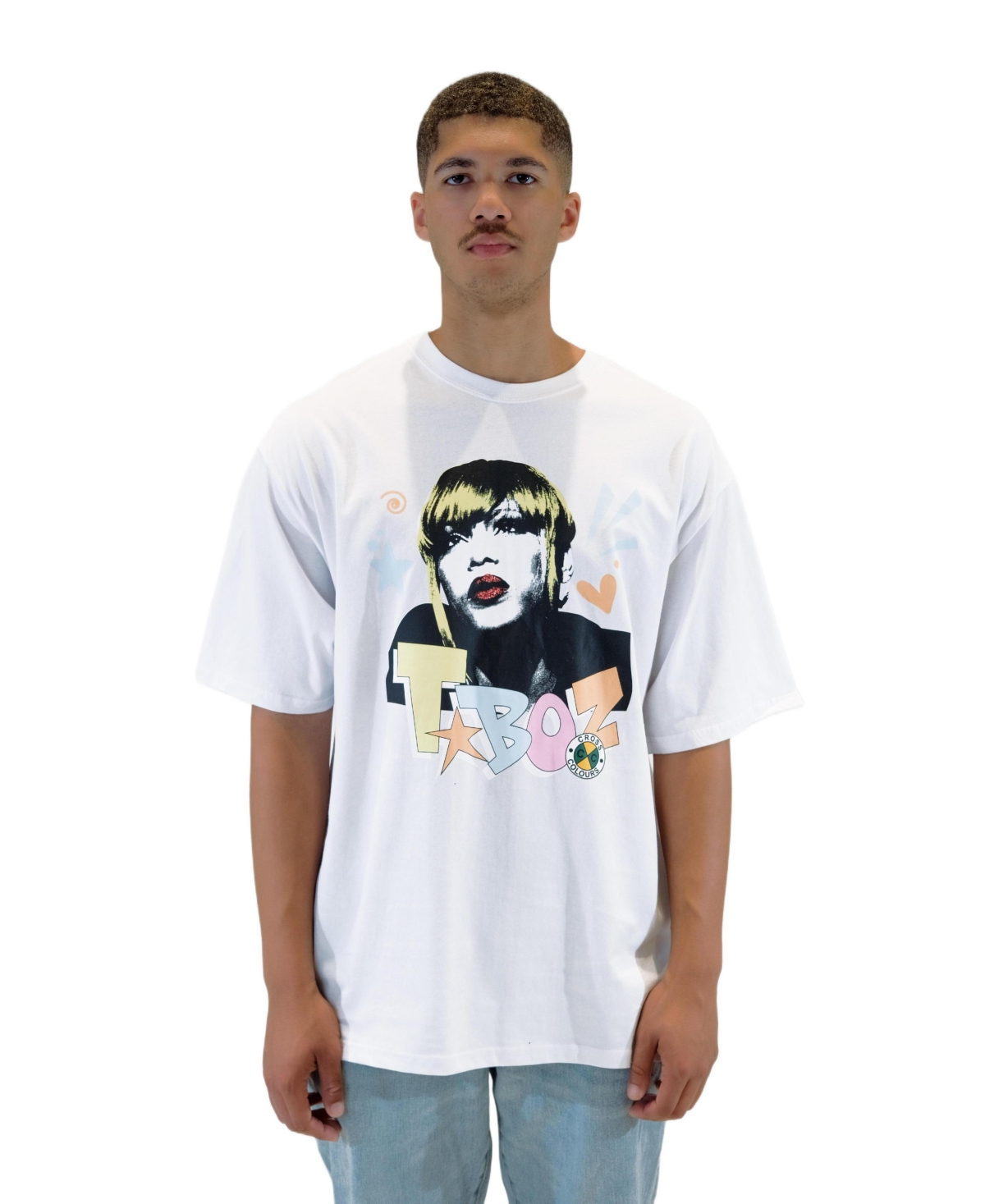 Click here for Cross Colours Mens T-Boz Pop Art - White prices