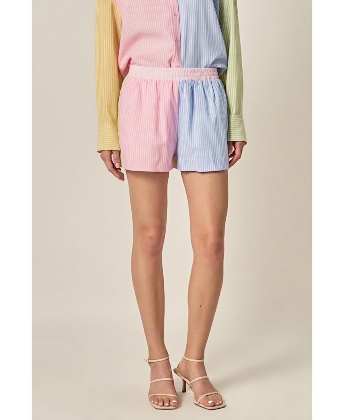 Click here for English Factory Womens Color block Stripe Shorts -... prices