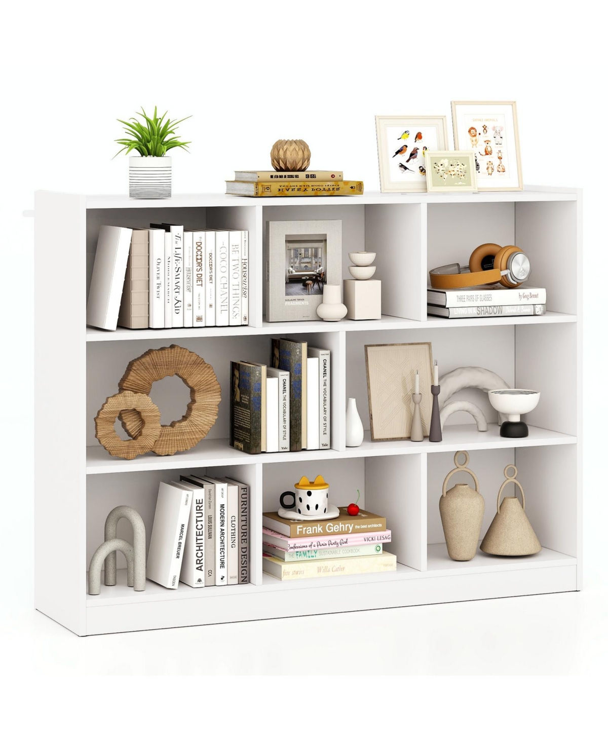 Click here for Gouun 3-Tier Open Bookcase 8-Cube Floor Standing S... prices