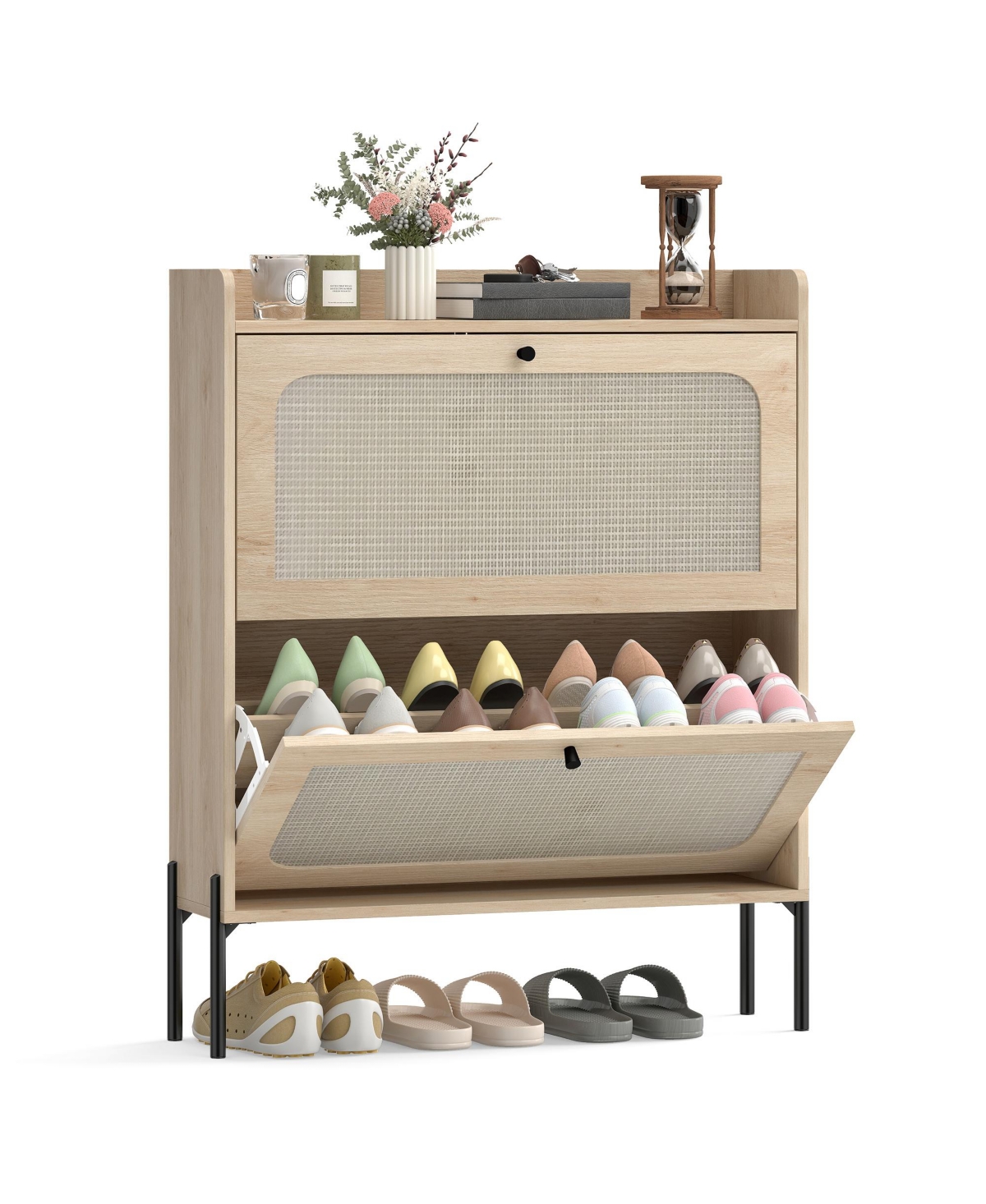 Click here for Homcom Shoe Cabinet with 2 Flip Drawers  Narrow Sh... prices