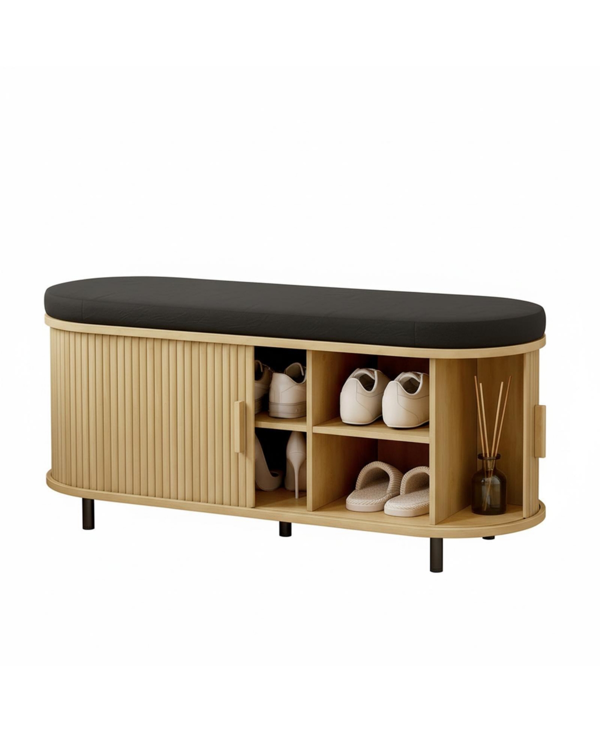 Click here for Yigii 43 Shoe Bench Storage Sliding Door Adjustabl... prices
