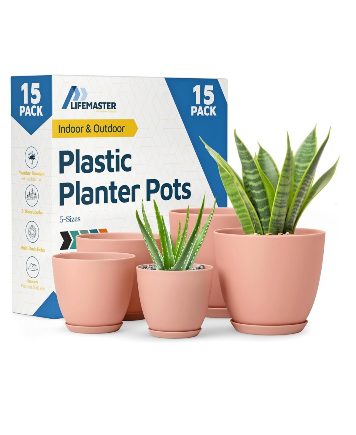 Click here for Lifemaster stackable plant pots with drainage hole... prices