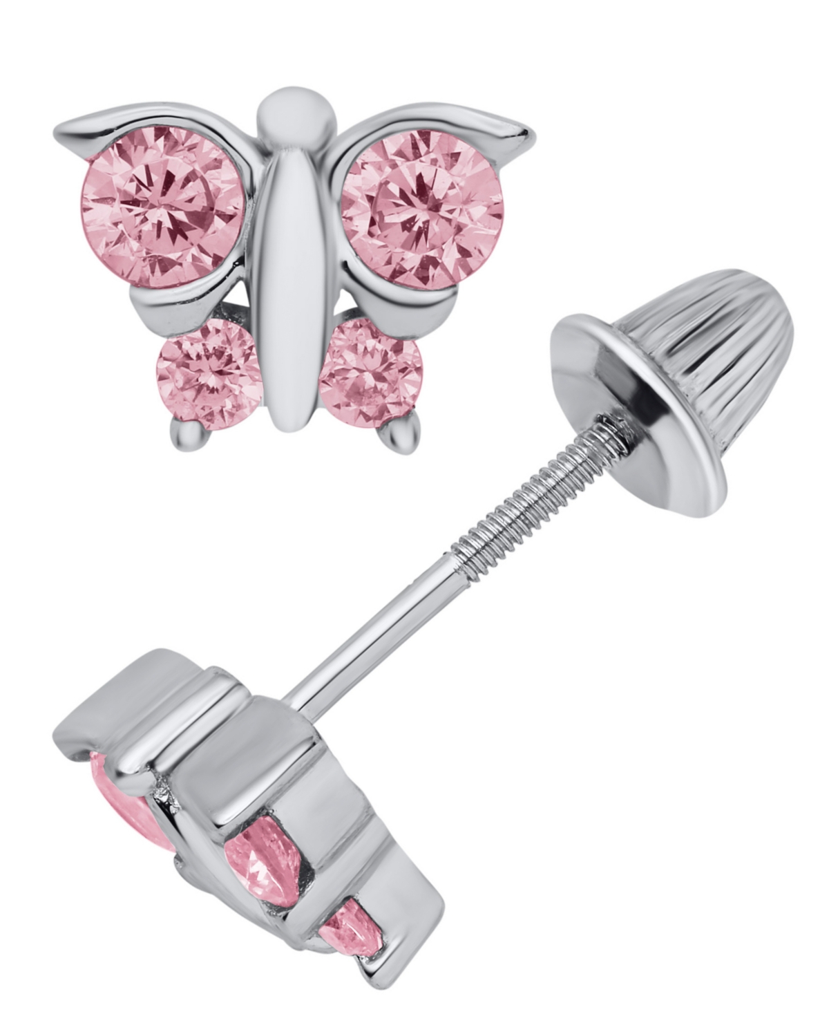 Click here for Macys Kids Cubic Zirconia Butterfly Earrings in St... prices