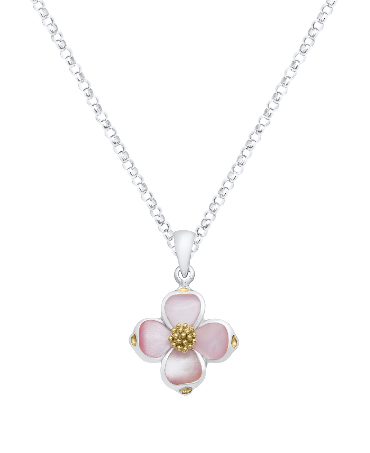 Click here for Macys Pink Pearl Dogwood Pendant Necklace in Sterl... prices