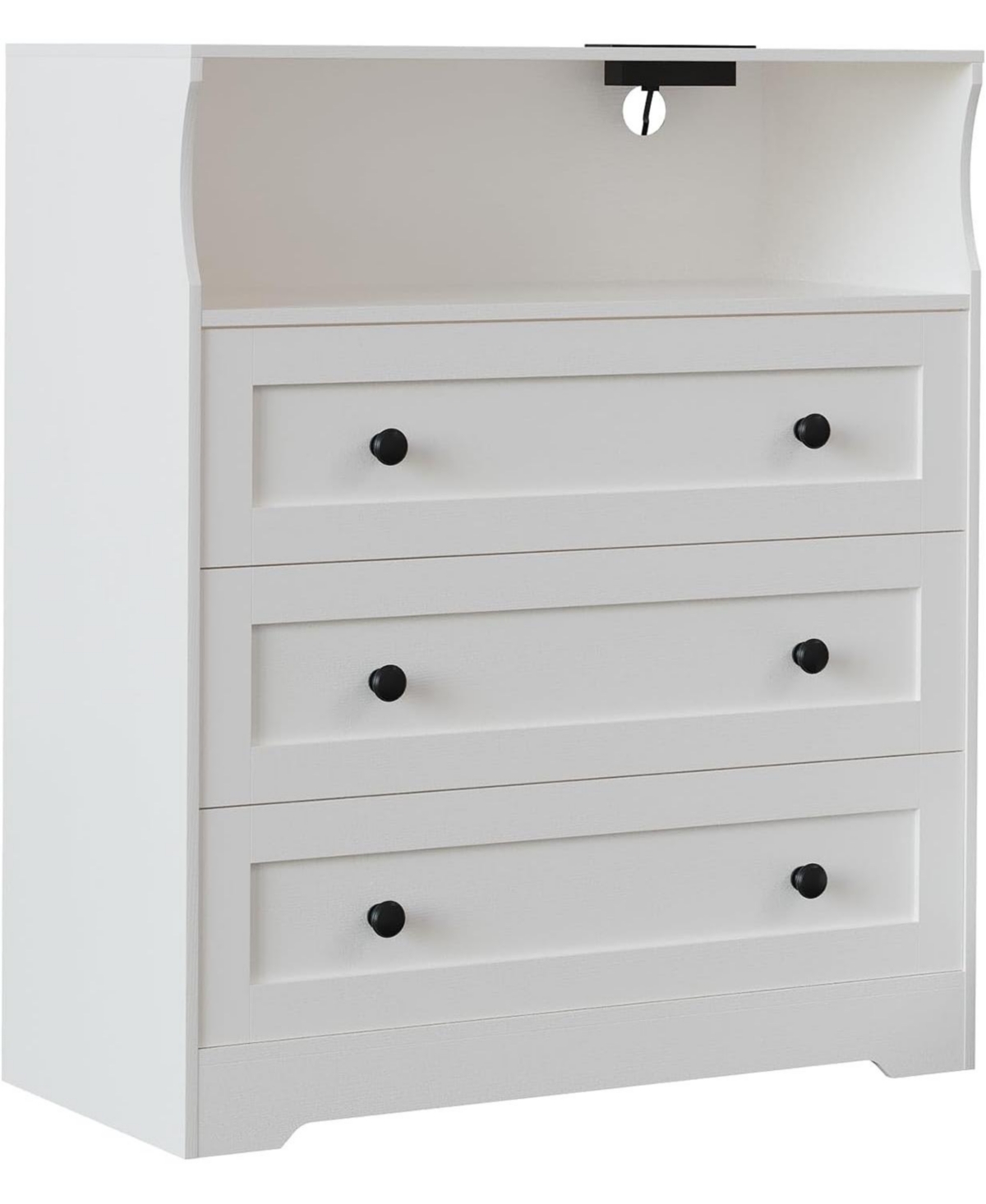 Click here for gaomon 3 Drawer Wood Nightstand with Led Lights &... prices