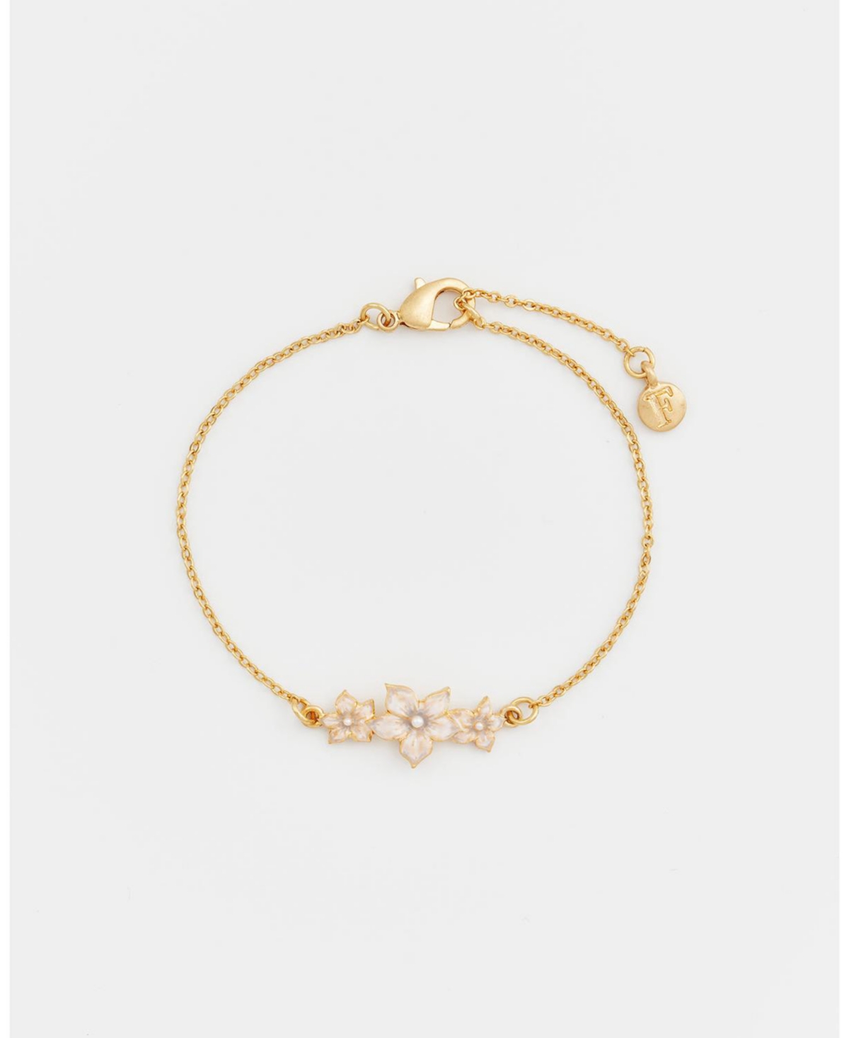 Click here for Fable England Jasmine and Pearl Bracelet - Gold prices