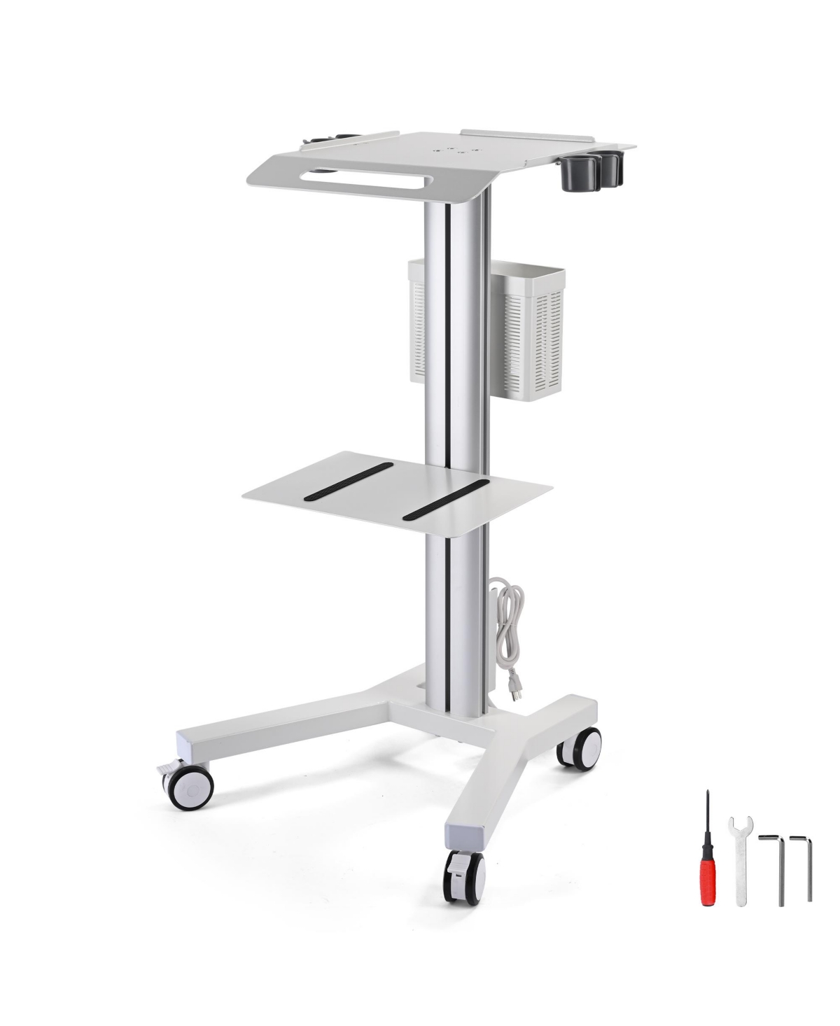 Click here for Yescom 2 Tiers Medical Trolley Mobile Medical Cart... prices
