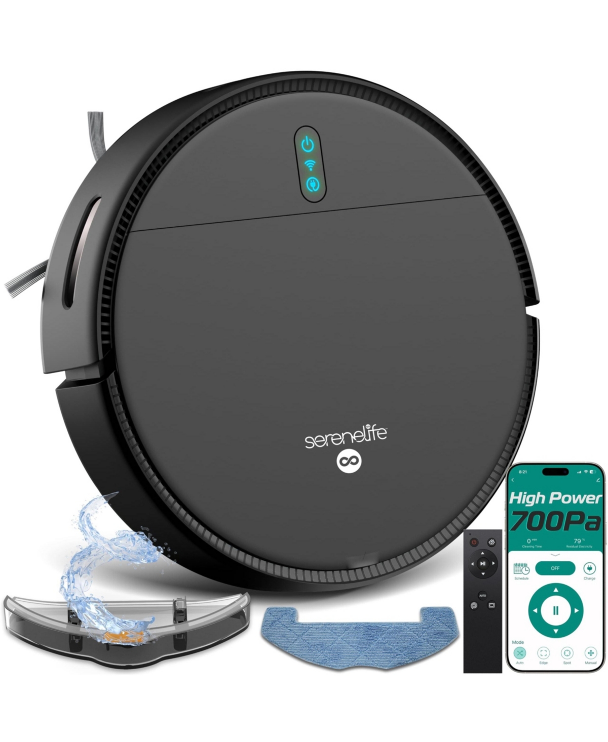 Click here for SereneLife Smart Robot Vacuum and Mop Combo  Self-... prices