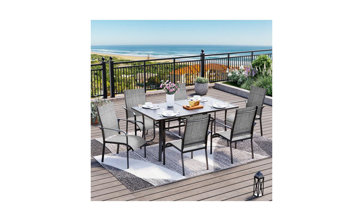 Click here for Erommy 7 Piece Patio Dining Set  Outdoor Dining Ta... prices