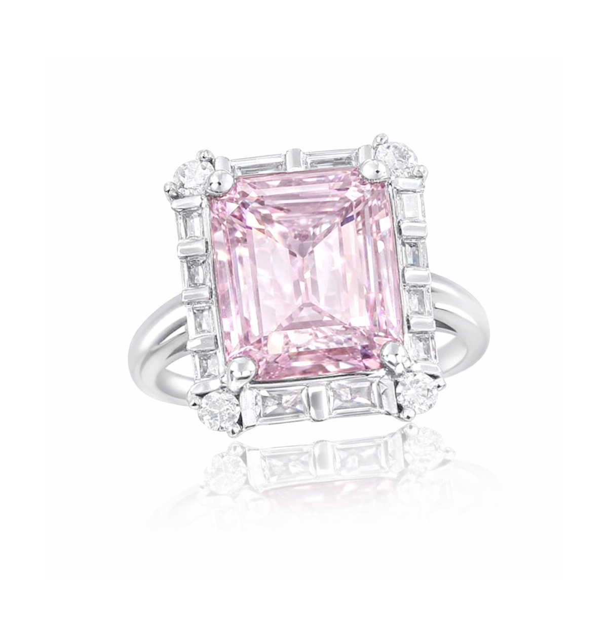 Click here for Suzy Levian Sterling Silver Emerald-Cut Cubic Zirc... prices