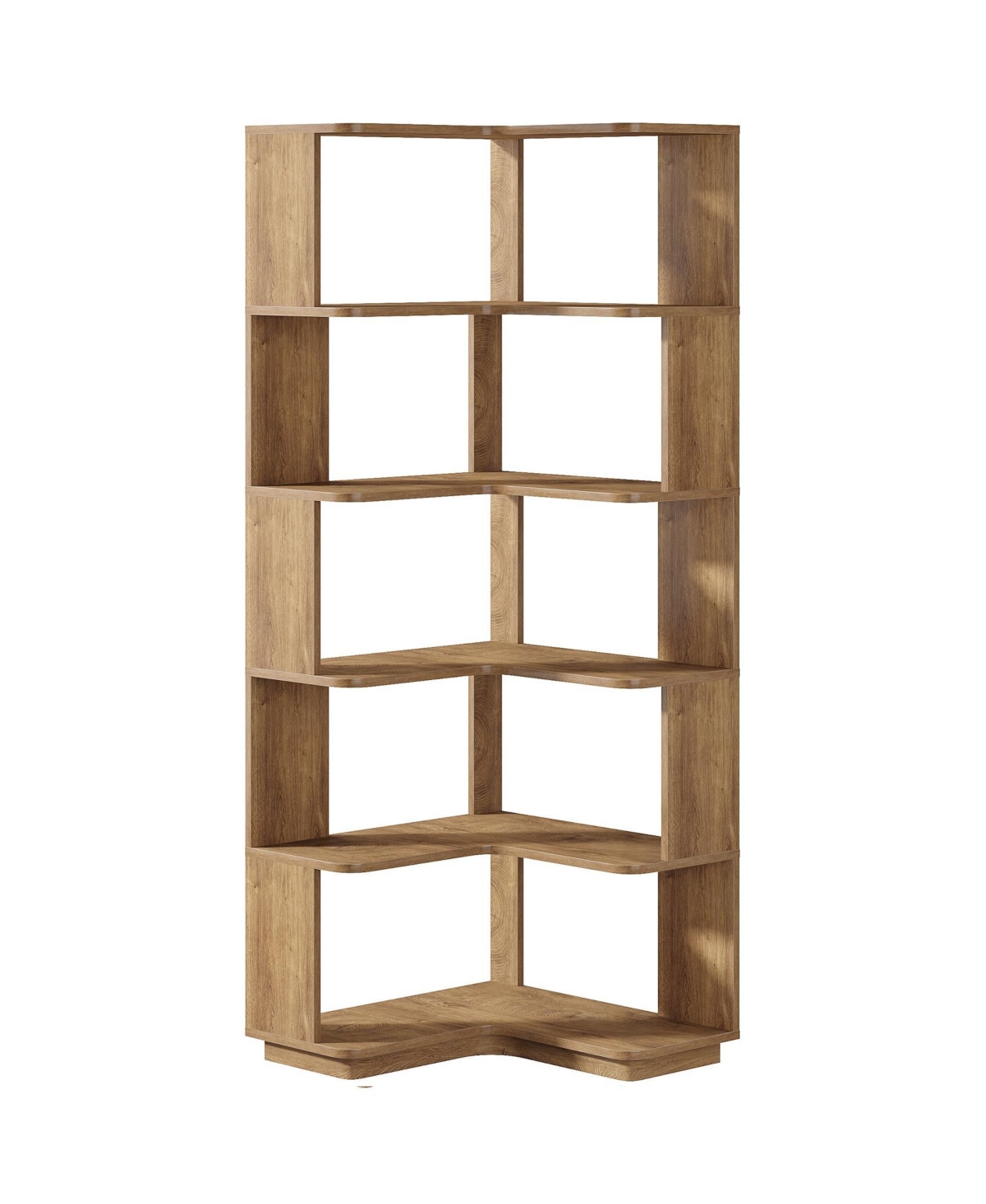 Click here for Slickblue Corner L-Shaped Bookcase with 6 Shelves... prices