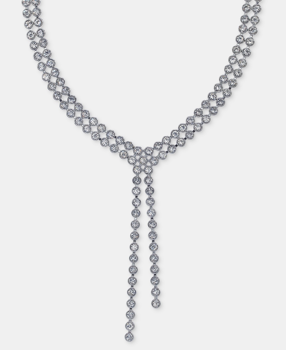 Click here for Givenchy Pave Double Row Lariat Necklace  16 + 3 e... prices