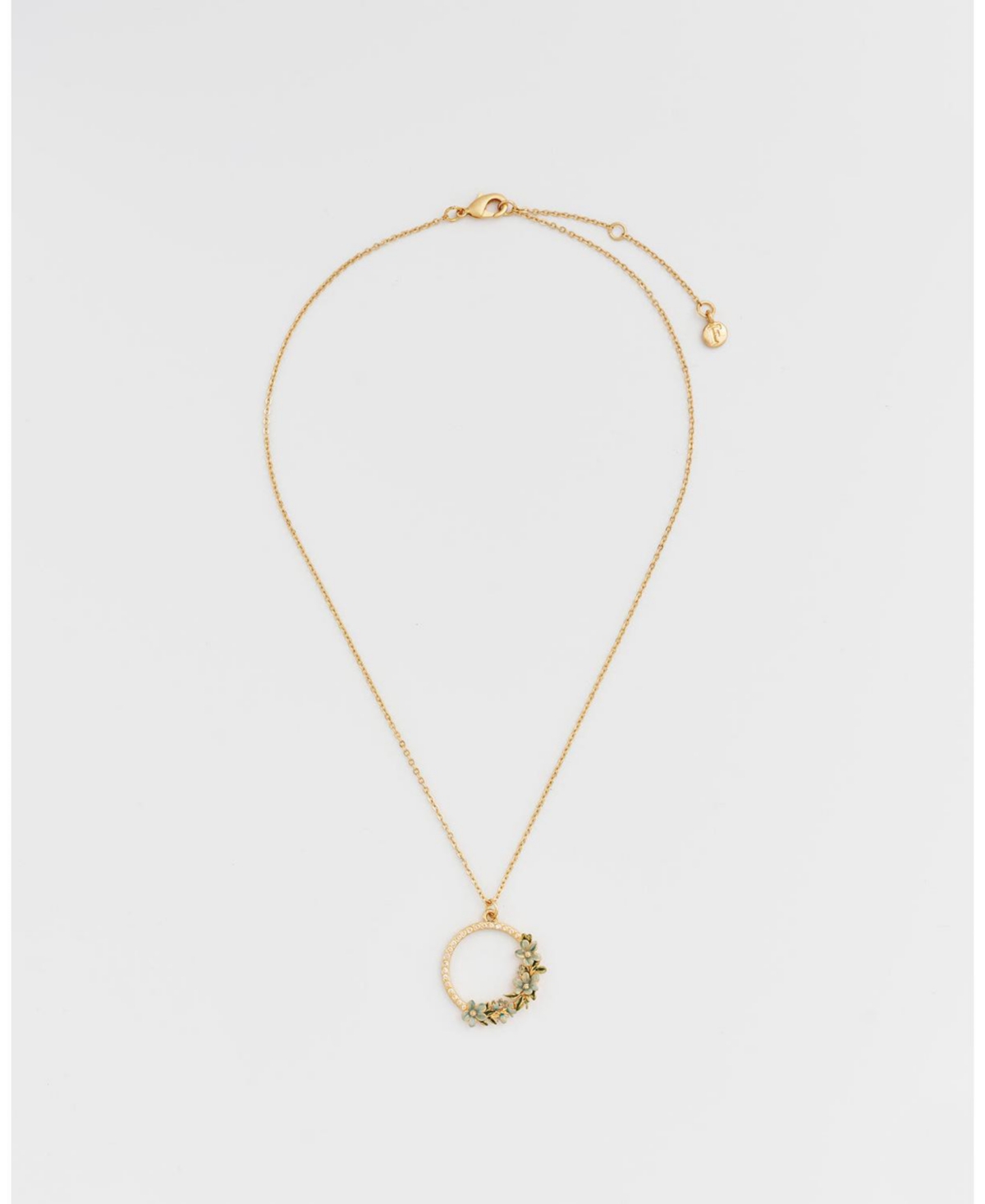 Click here for Fable England Gold Floral Wreath Necklace - Gold prices