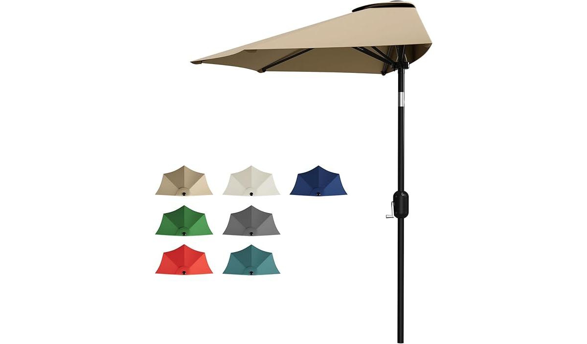 Click here for gaomon Half Patio Umbrella - 9 ft Patio Umbrella w... prices