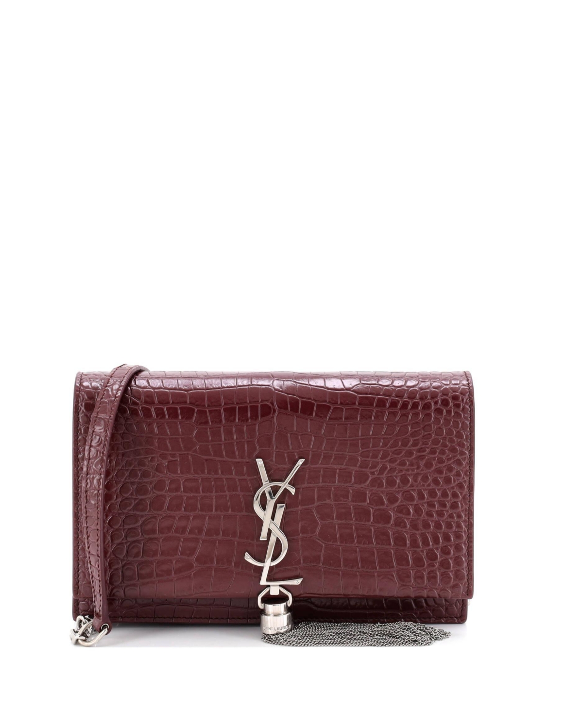 Click here for Pre-Owned Saint Laurent Classic Monogram Tassel Ch... prices