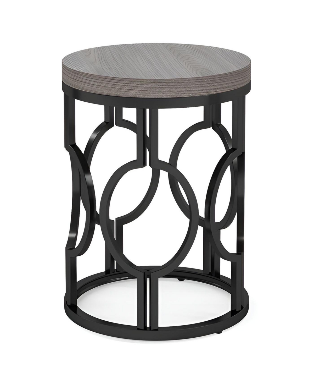 Click here for Slickblue Round End Table with Metal Hollow Frame... prices