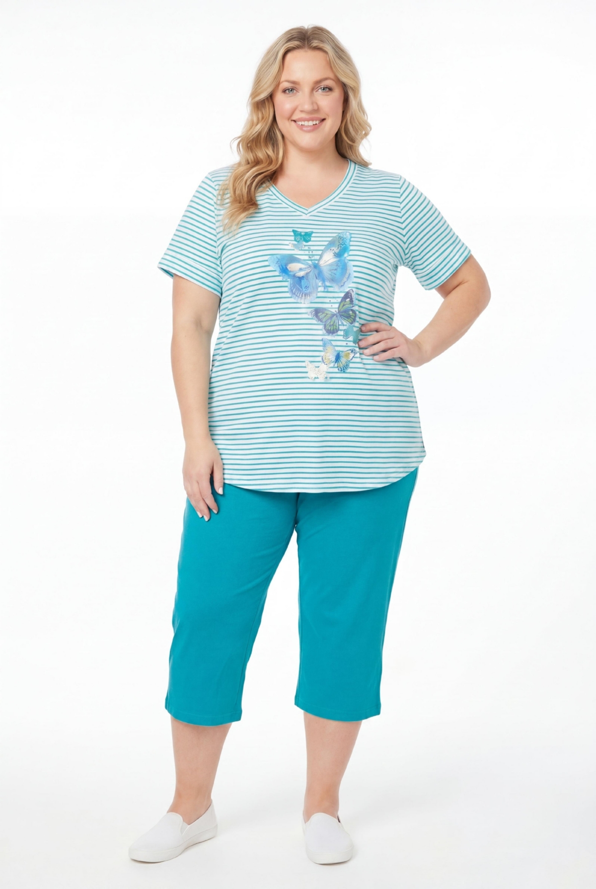 Click here for Woman Within Womens Within Two-Piece V-Neck Tunic... prices