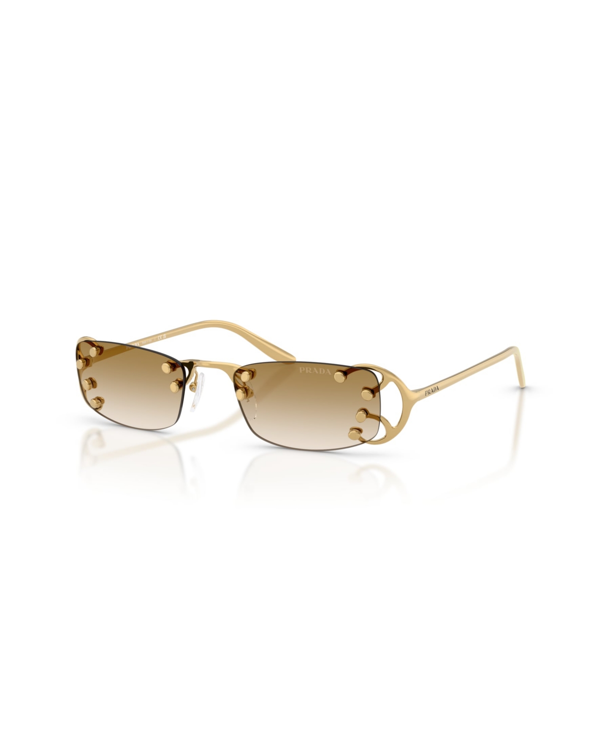 Click here for Prada Womens Rectangle Sunglasses  Pr C57S - Oro P... prices