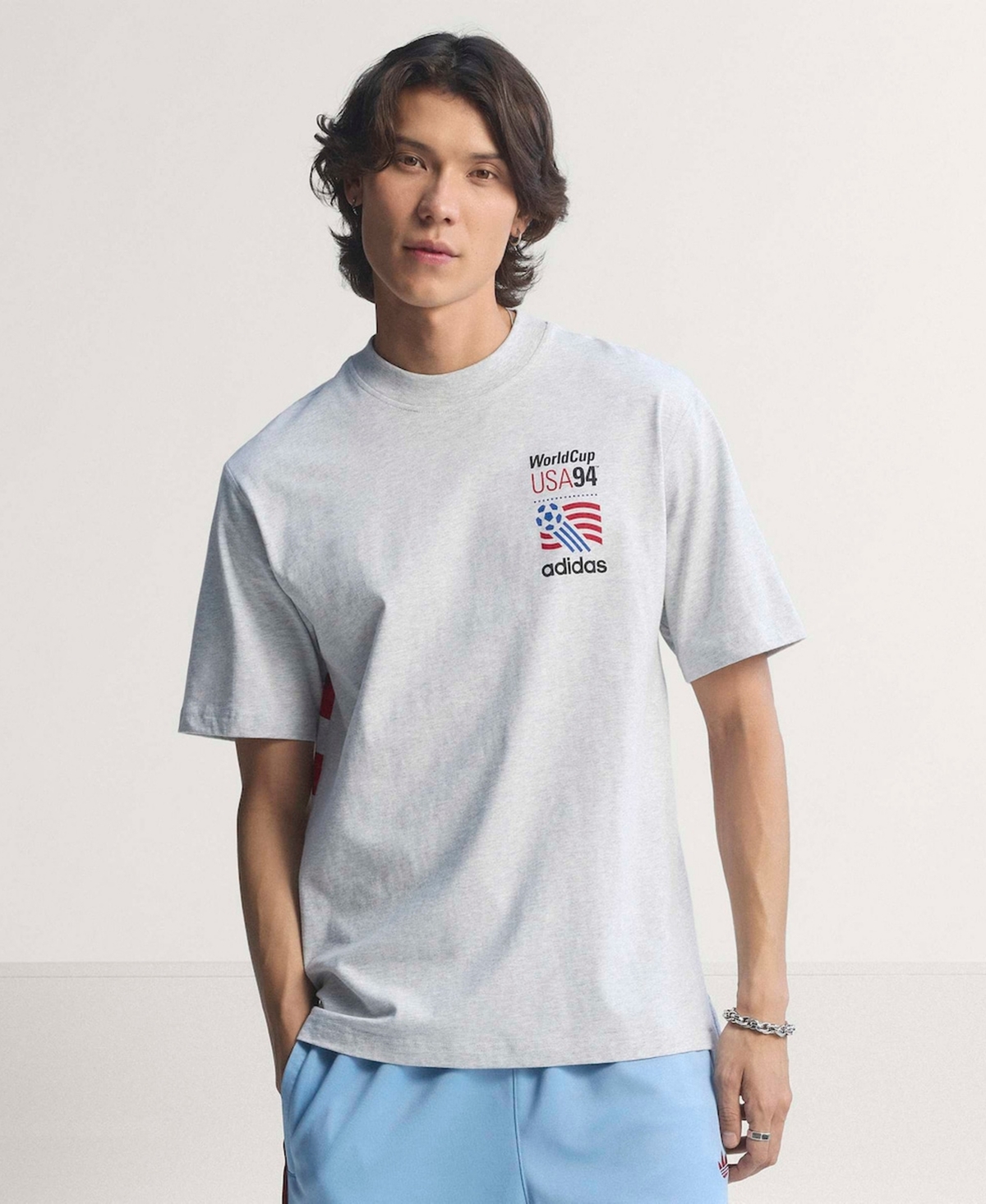 Click here for Adidas Mens Gray Usmnt 1994 World Cup Graphic T-Sh... prices