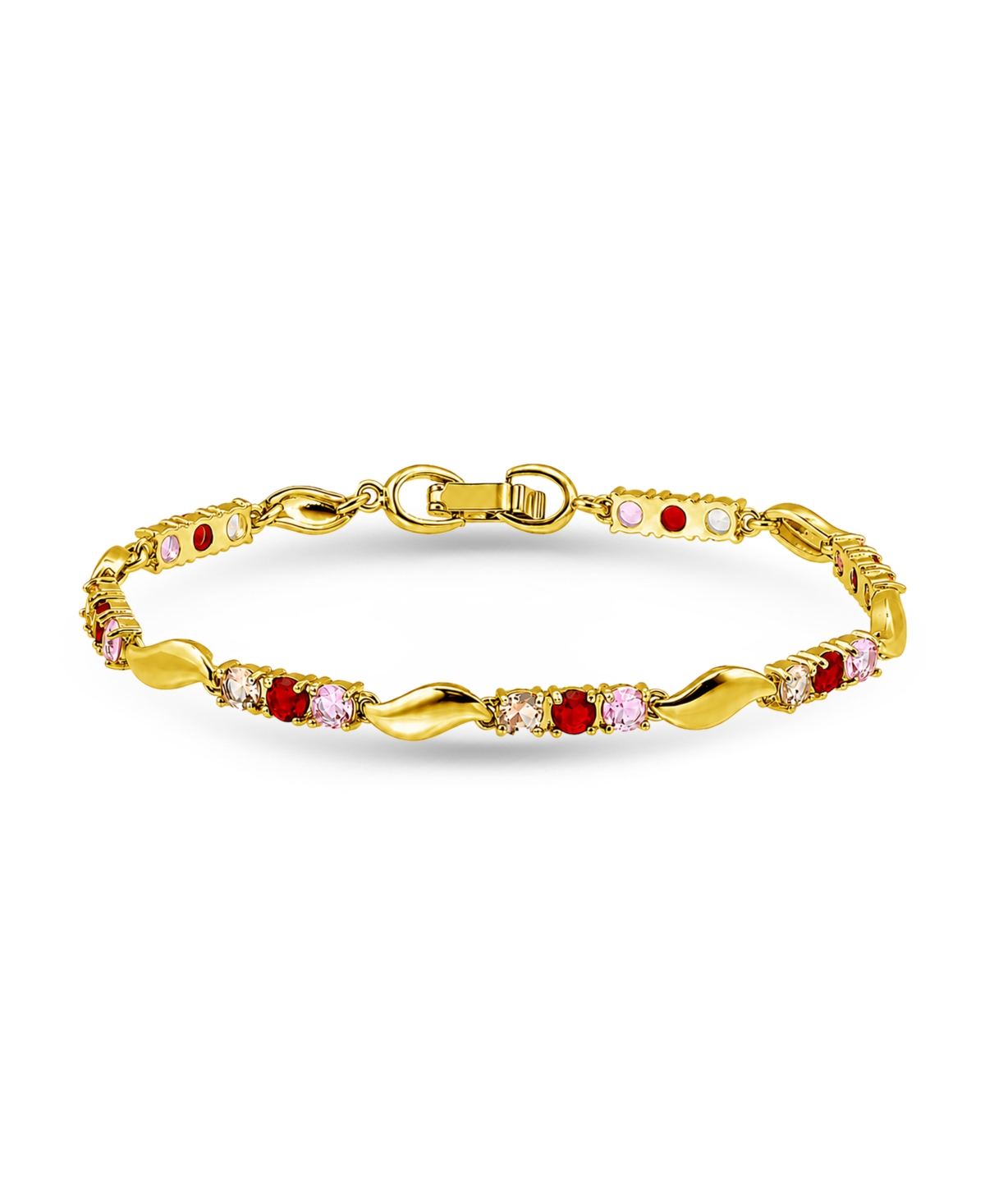 Click here for Macys Round Pink  Champagne  Red Cubic Zirconia an... prices