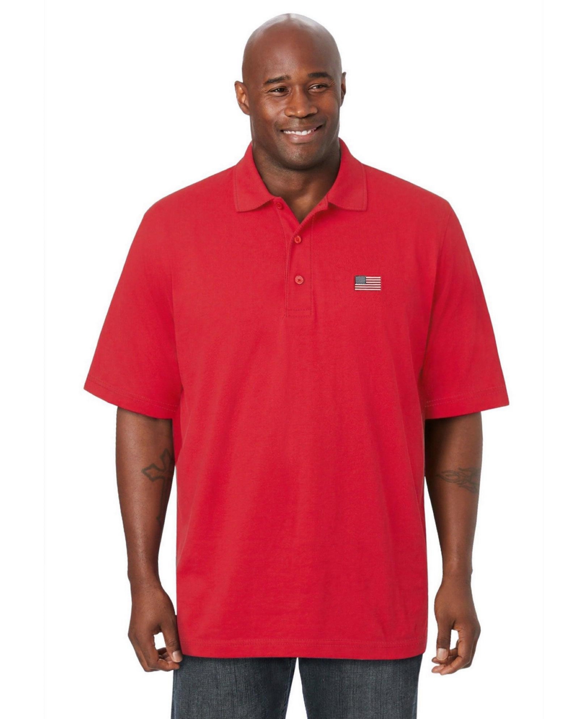 Click here for KingSize Big & Tall Americana Polo Shirts - True r... prices