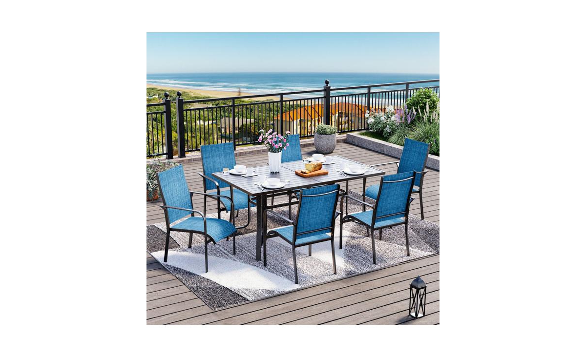 Click here for Erommy 7 Piece Patio Dining Set  Outdoor Dining Ta... prices