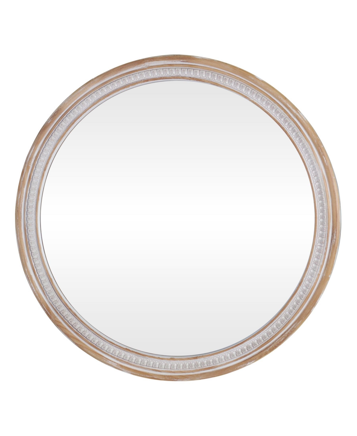 Click here for Phying 30 Inch Solid Wood Round Wall Mirror Farmho... prices