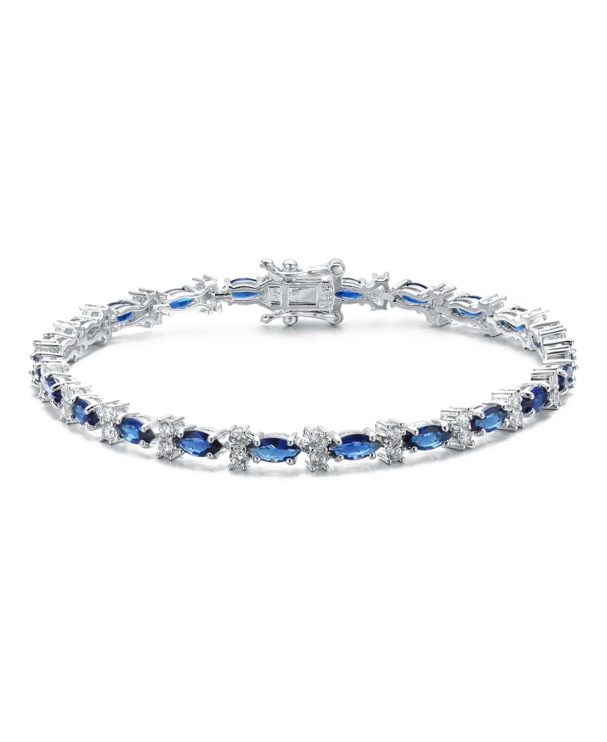 Click here for White Gold Plated with Colored Cubic Zirconia Tenn... prices