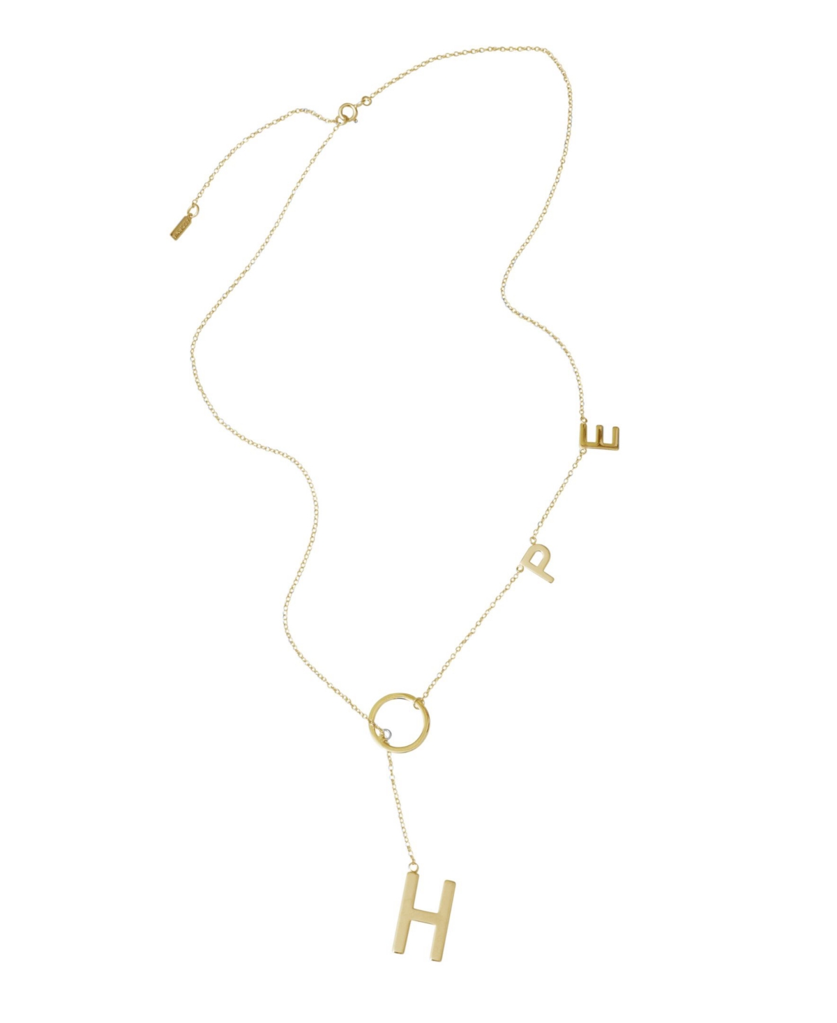 Click here for St. Moran Gold Hope Lariat Necklace - Gold prices