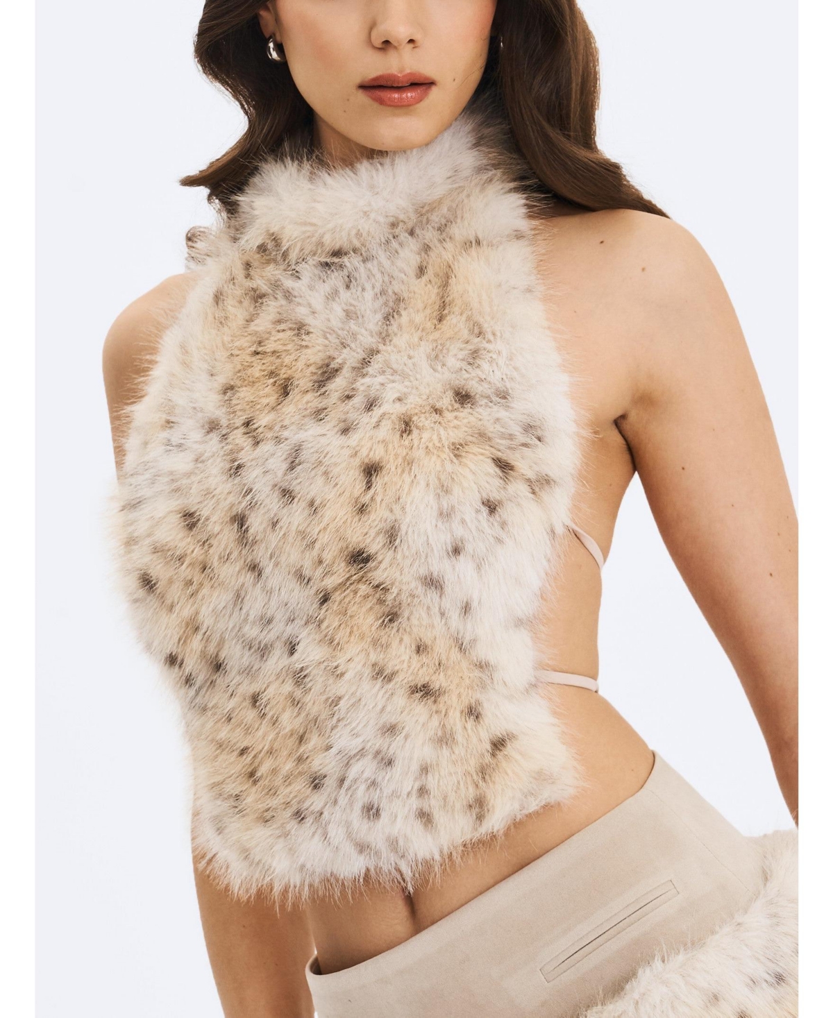 Click here for Miss Circle Womens Sasha Tan Cheetah Backless Cont... prices