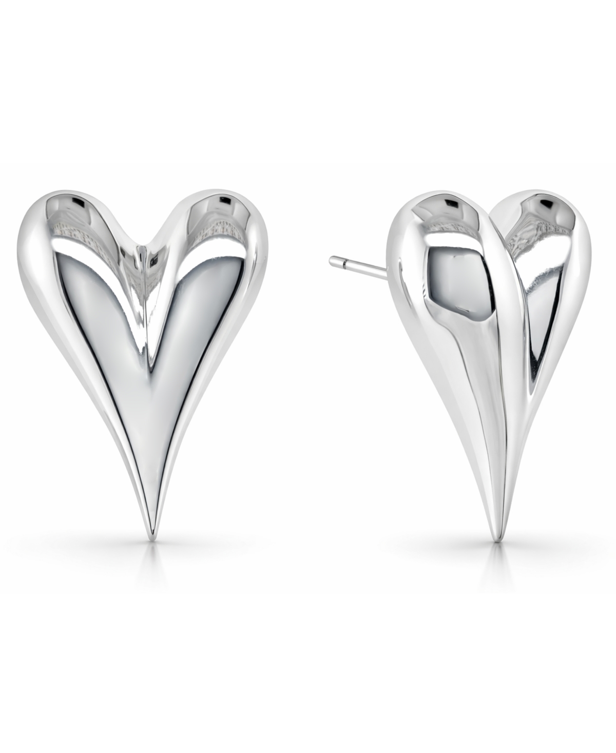 Click here for And Now This Puff Heart Post Earrings - Fine silve... prices