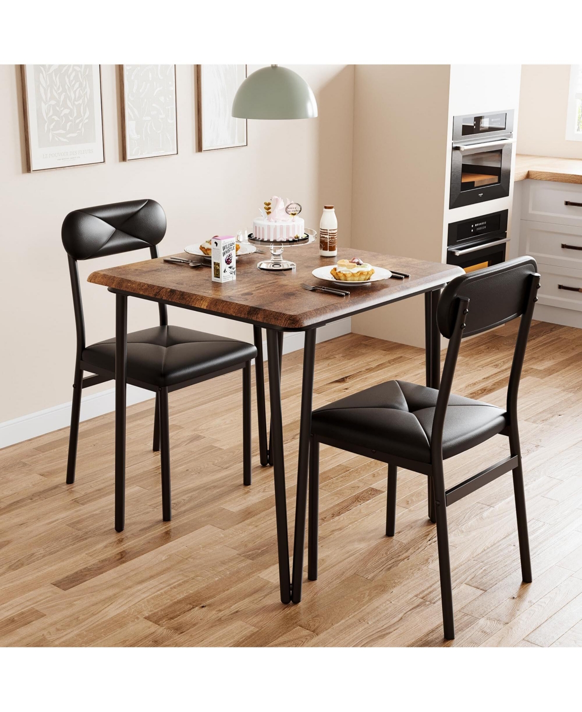 Click here for gaomon 3 Piece Small Square Dining Table Set Space... prices
