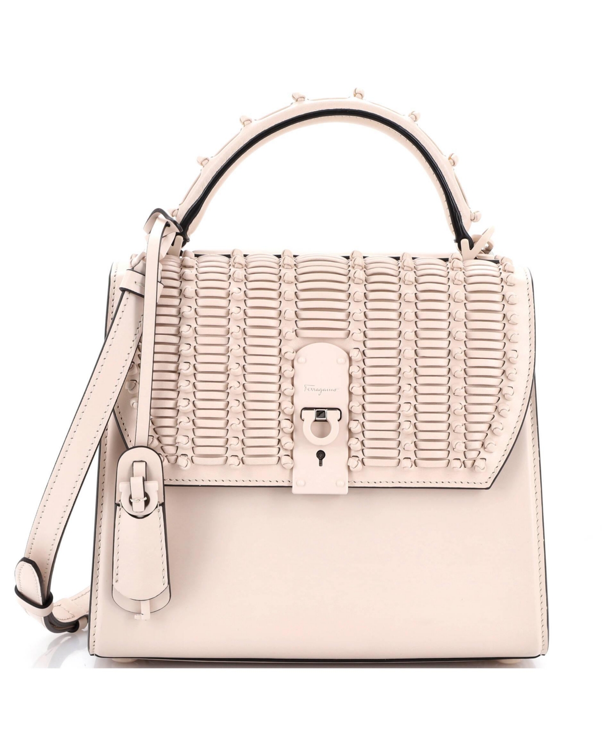Click here for Pre-Owned Salvatore Ferragamo Medium Boxyz Top Han... prices