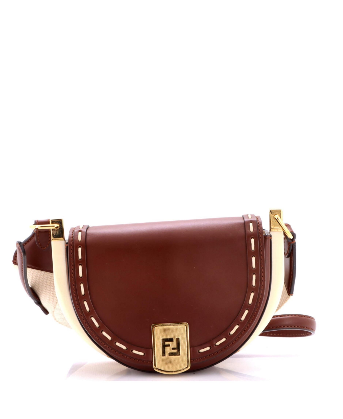 Click here for Pre-Owned Fendi Moonlight Flap Bag Leather with Pl... prices