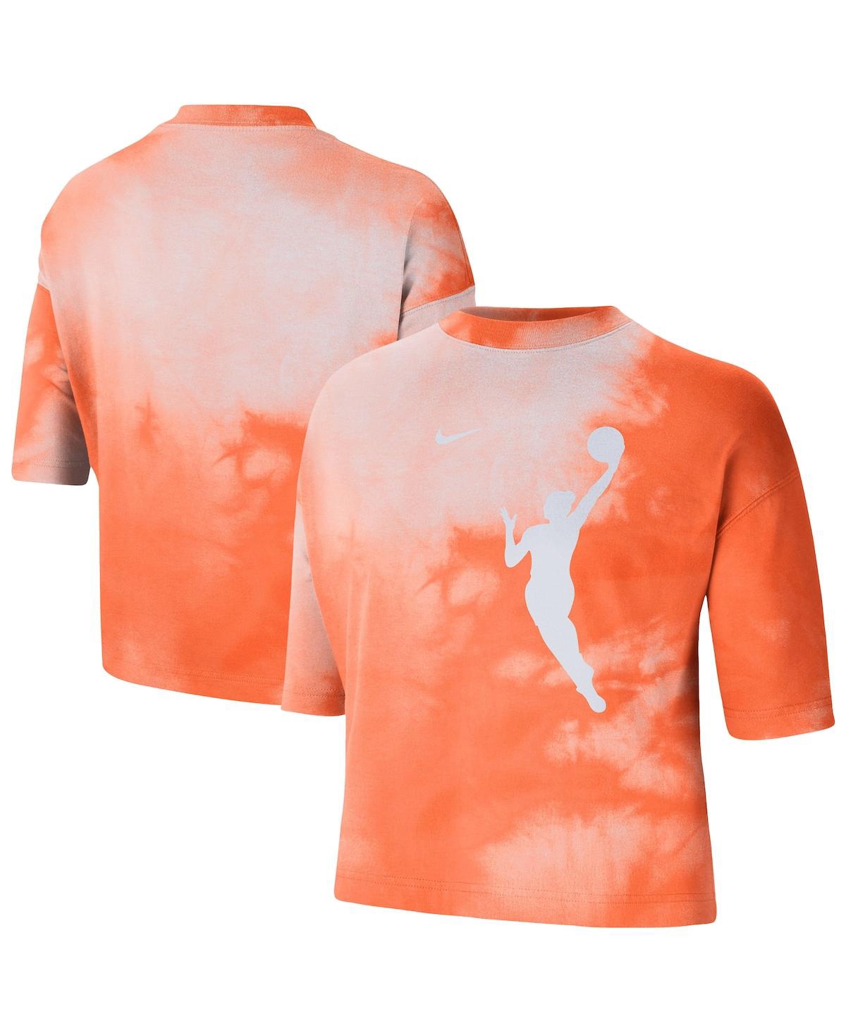 Click here for Nike Womens Orange Wnba Team 13 Shadow-Dye Boxy Cr... prices