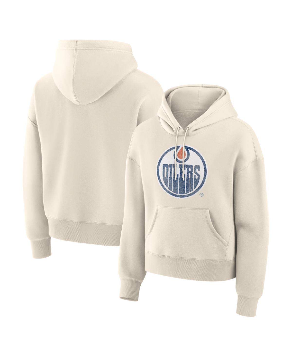 Click here for Fanatics Womens Cream Edmonton Oilers Distressed L... prices