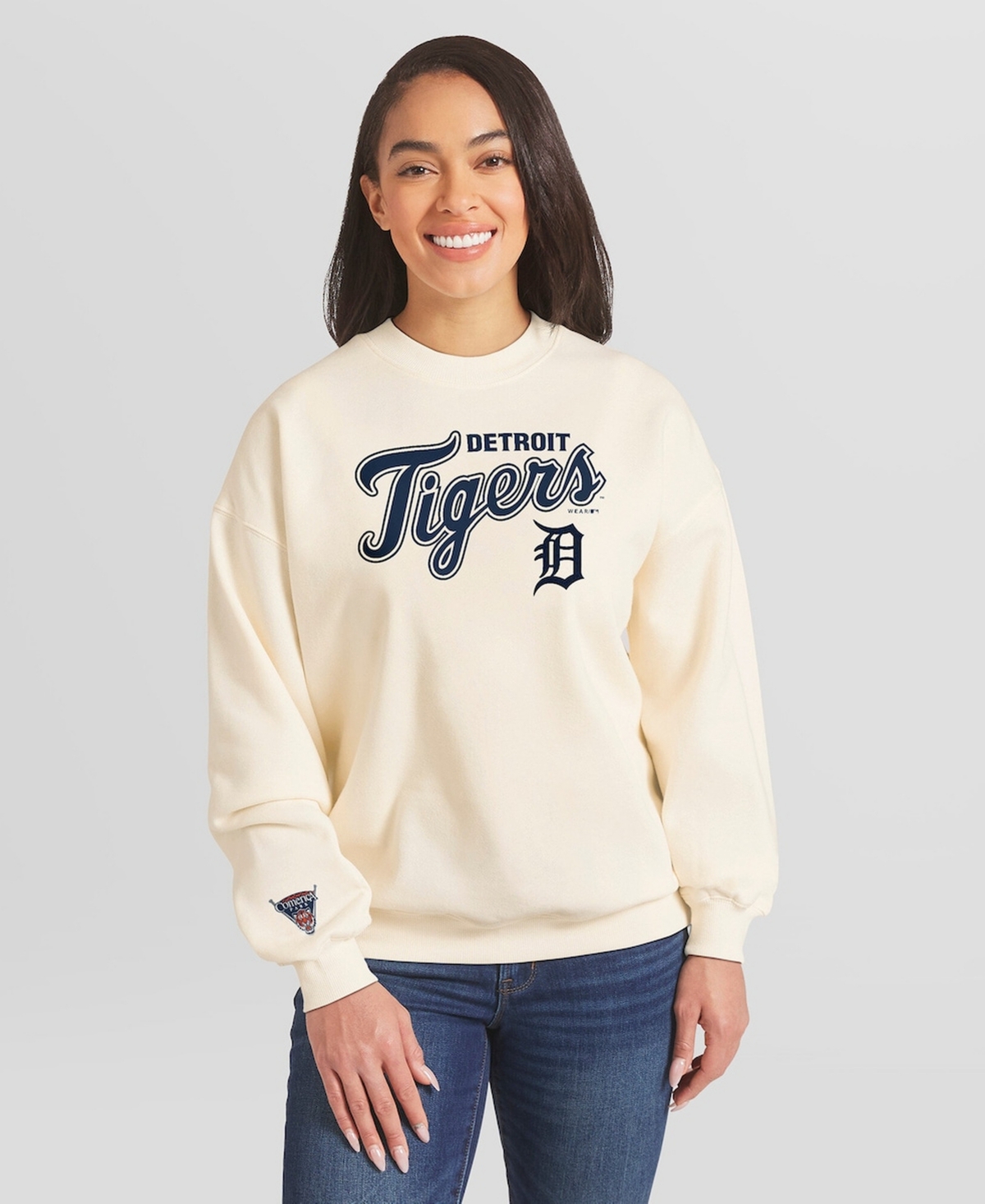 Click here for Wear by Erin Andrews Womens Cream Detroit Tigers H... prices
