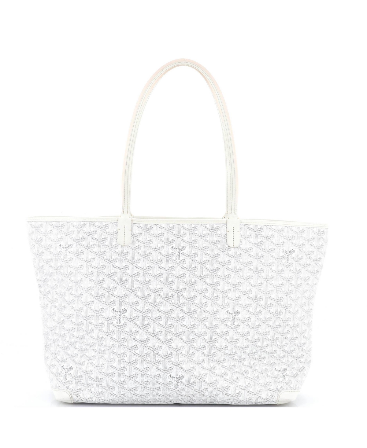 Click here for Pre-Owned Goyard Gm Artois Tote Coated Canvas - Wh... prices