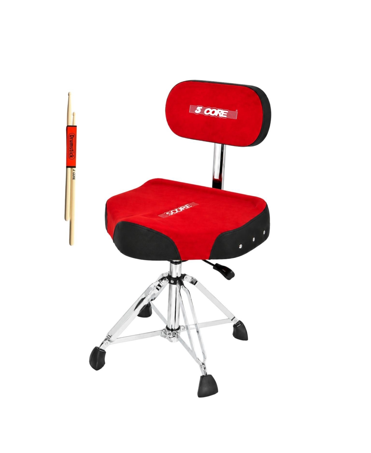 Click here for 5 core Drum Throne w Backrest 4inch Padded Seat Ai... prices