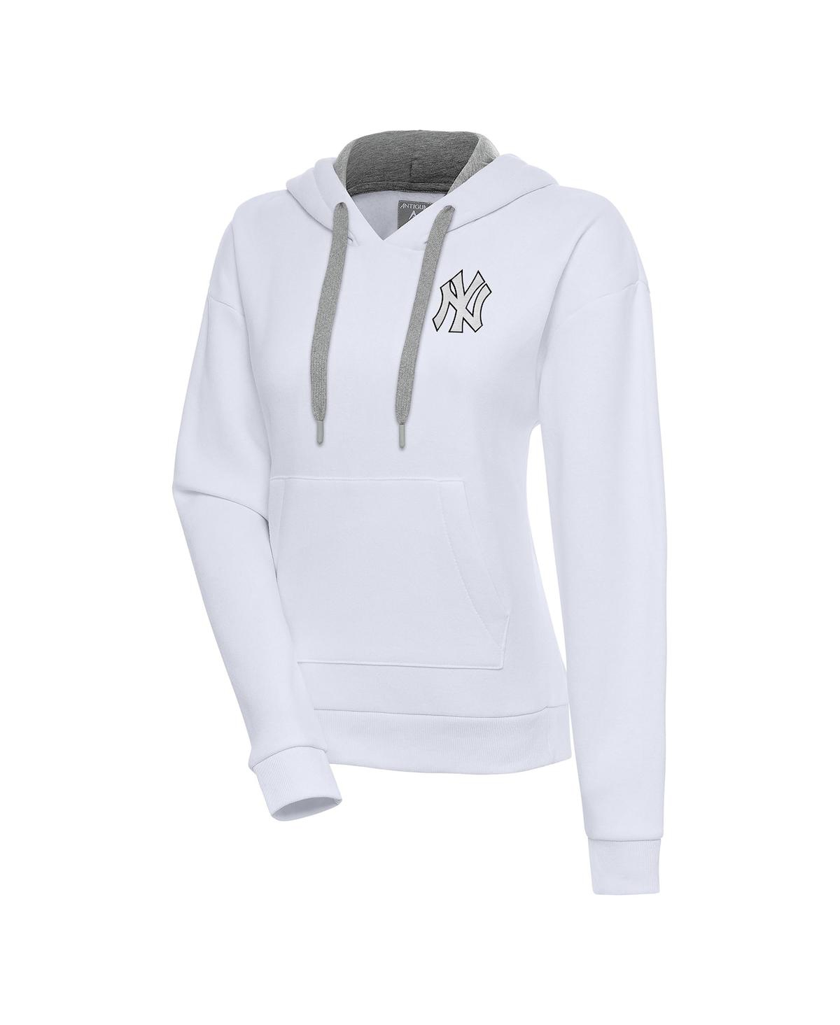 Click here for Antigua Womens White New York Yankees Brushed Meta... prices