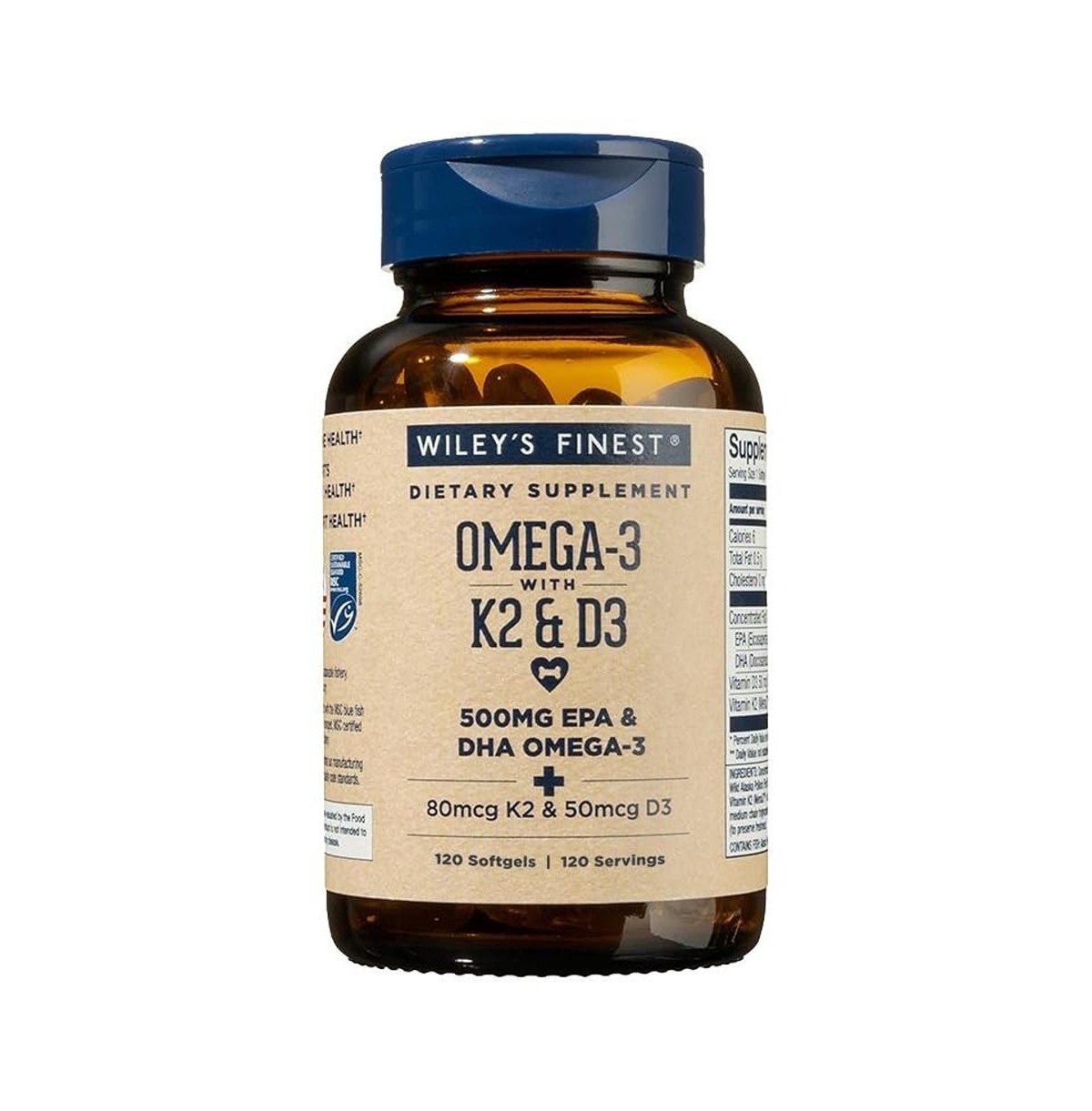 Click here for Wiley s Finest Fish Oil Vitamin K2 and D3 - 500mg... prices