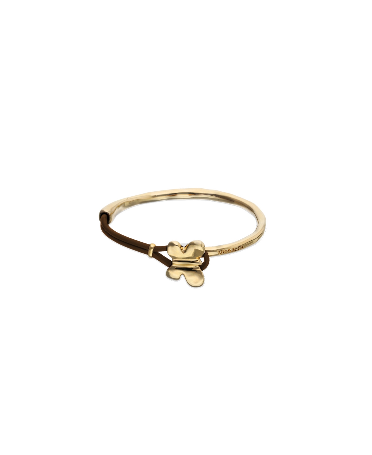 Click here for UNOde50 18k Gold Plated Leather Threat and Butterf... prices